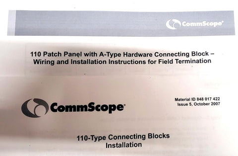 Commscope 110AA2-300FT Patch Panel Kit 300PR 110 Block A-Type Hardware