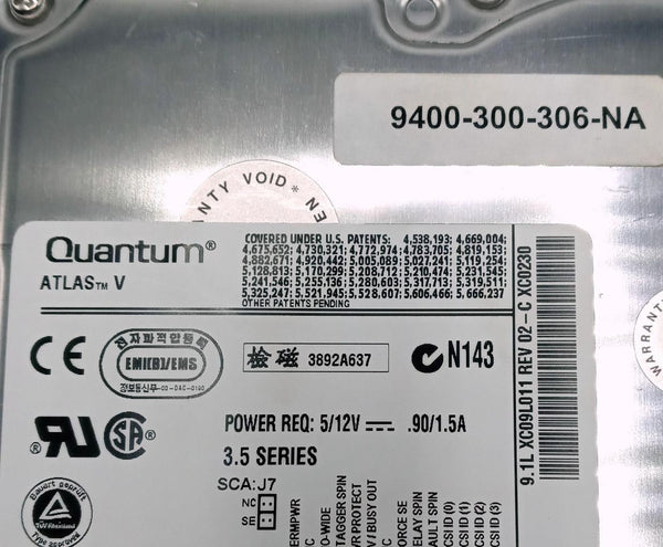Mitel 9400-300-306-NA Quantum Atlas 3.5" SCSI Hard Drive