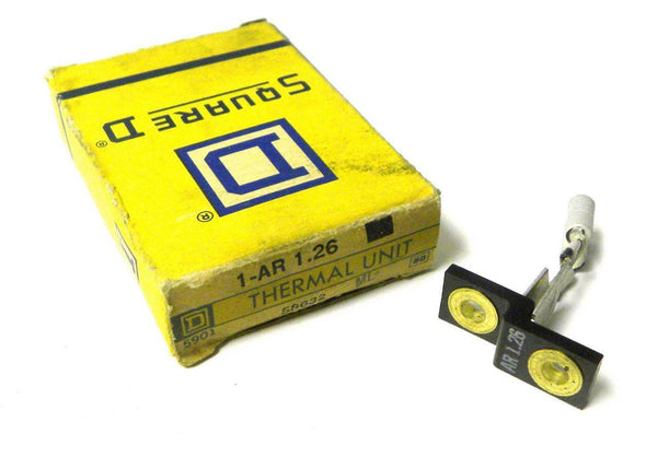NEW SQUARE D OVERLOAD THERMAL UNIT HEATING ELEMENT MODEL 1-AR1.26 (2 A