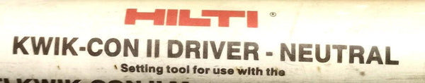 Hilti 5410281 Kwik-Con II Masonry Anchor Driver Neutral Setting