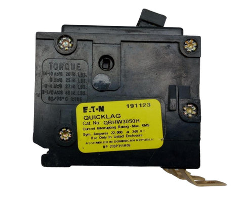 Eaton QBHW3050H 3-Pole Quicklag Circuit Breaker 50A 240VAC 3 PH Bolt-O