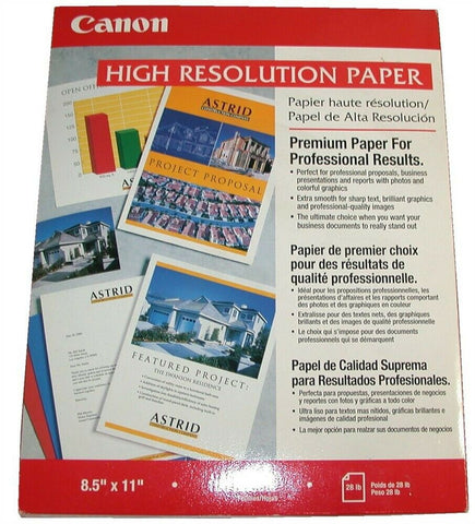 Box of 100 Sheets Canon 8.5" x 11" High Resolution Paper F51-2111-400