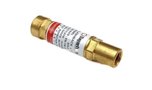 SuperFlash EDI-0004 Flashback Arrester Acetylene 9/16-18 UNFLH W/ Cut-