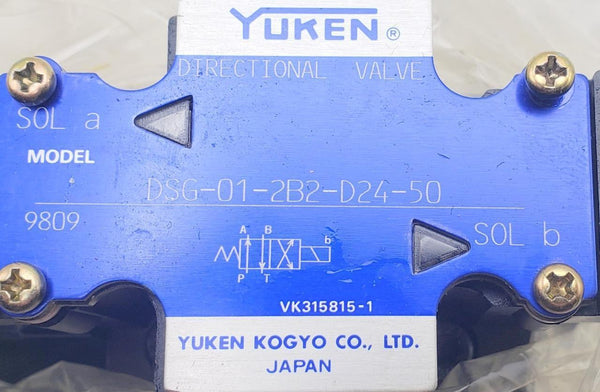 Yuken DSG-01-2B2-D24-50 Hydraulic Directional Solenoid Valve D24 G1/2 ...