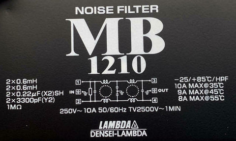 Densei-Lambda MB 1210 Noise Filter 250 Volts @ 10 Amps