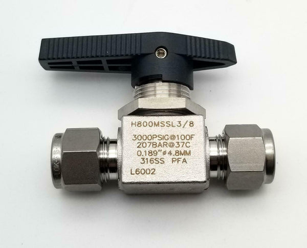 Ham-Let H6800SSL3/8ICSS Ball Valve Stainless Steel 3/8" 6000 PSI