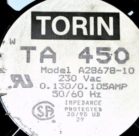 TORIN TA 450 A28678-10 FAN ASSEMBLY WITH 4 FANS 230 VAC