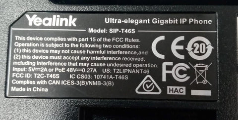 Yealink SIP-T46S Ultra-Elegant Gigabit IP Phone - Black – Surplus Select