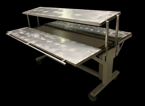 Lista Align Workstation Bench Stainless Adjustable Slide Table 52" x 7