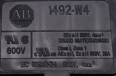 Allen Bradley AB 1492-W4-BL Terminal Block (Box of 16)