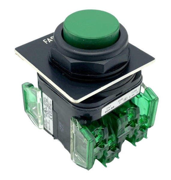 Allen-Bradley 800TC-XD1 Series D Green Push Button W/ Contact Block Fa