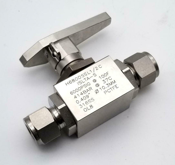 Ham-Let H6800SSL1/2C-ISLTA-S Ball Valve Stainless Steel 1/2" 6000 PSI