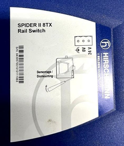 Belden Hirschmann Spider II 8TX Rail Switch Dismounting 0-24V | Surplus ...
