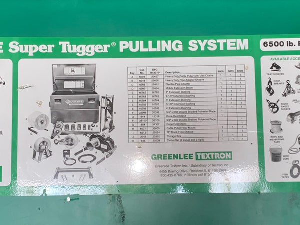 Greenlee 6006 Cable Puller 6500 LB Tugger w/ Storage Box