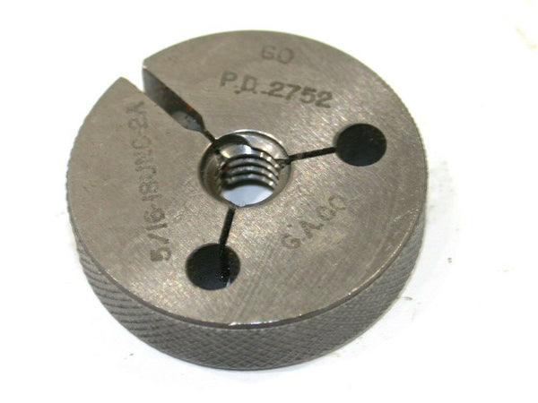 GAGE ASSEMBLY CO. GO THREAD RING GAGE 5/16"-18 UNC-2A