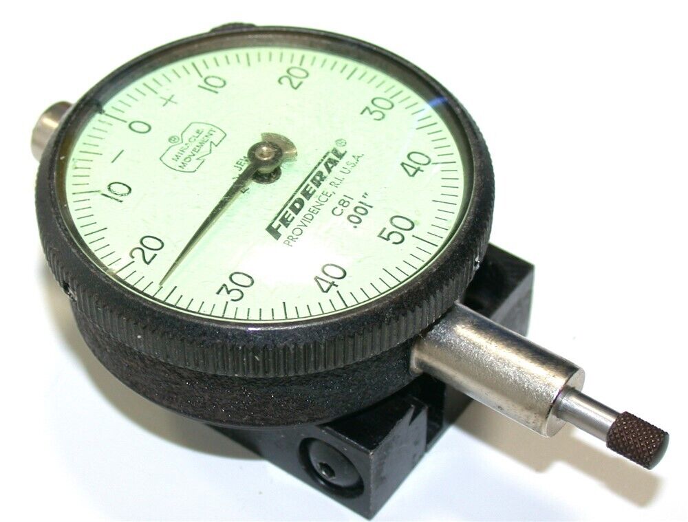 Federal Large Dial .001" Indicator w/ Adjustable Mounting Bracket C8I