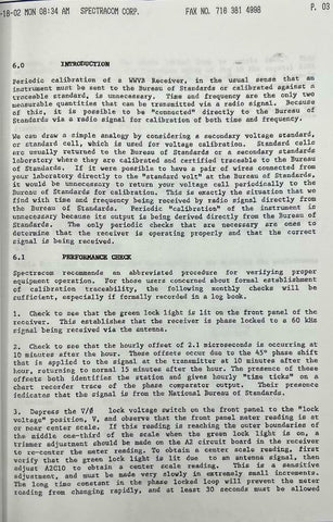 Spectracom Model 8164 WWVB Reciever Service Manual