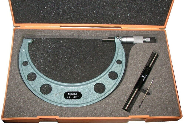 Mitutoyo 6-7" .0001" Micrometer w/Case & Standard 103-221A - calibrate