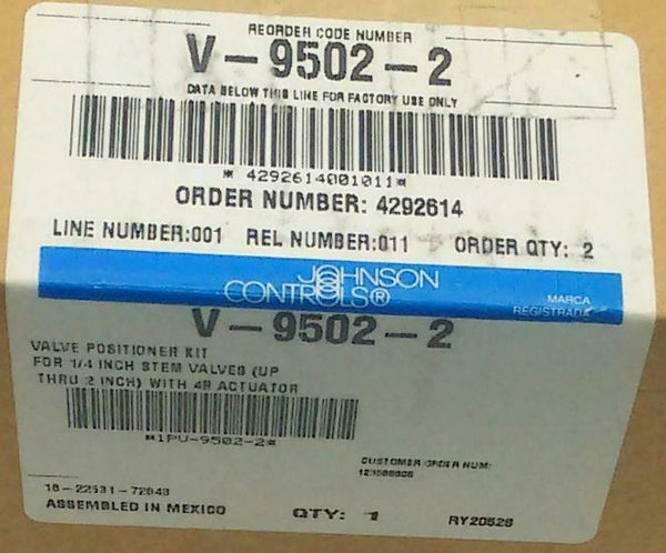 New Johnson Controls V-9502-2 Stem Valve Positioner Kit (FACTORY SEALE
