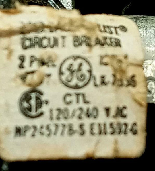 General Electric THQB2180 2 Pole Circuit Breaker 80A 240V 1 Phase Bolt