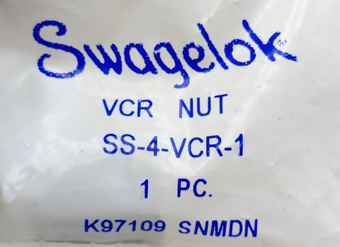 Swagelok SS-4-VCR-1 316SS Face Seal Fitting Female VCR Nut 1/4"
