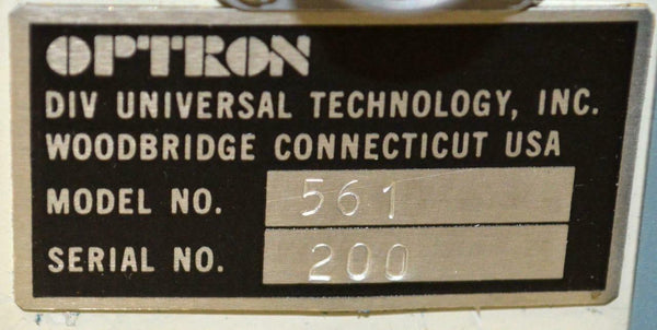 Universal Technology Inc. 561 Optron Unit - SOLD AS IS