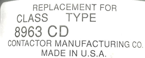 Contactor Manufacturing Class 8963 Type CD 3-Position Master Switch