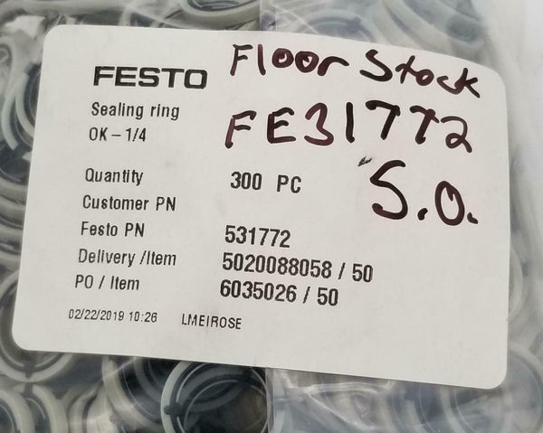 Festo OK-1/4 Sealing Ring 1/4" (Pack of 300)