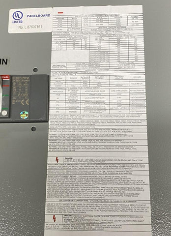 GE AQF3422AT Breaker Panelboard 225A 240V w/ AB43B Box & (42) THQB1120