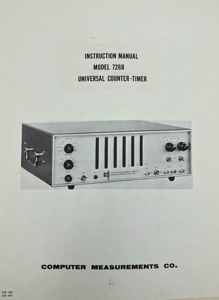 CMC Model 726B Universal Counter-Timer Instruction Manual