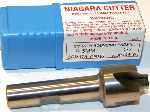 Niagara 5MM Diameter Corner Rounding End Mill 14419 New