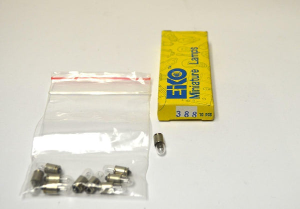 NEW EIKO 388 MINIATURE LAMPS 28 V .04 A PACK OF 10 | Surplus Select