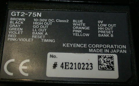Keyence Digital Amplifier Unit, Panel Mount Type, NPN GT2-75N