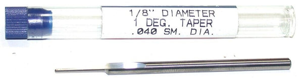 Garr Tool 2-Flute Carbide 1 Degree Taper .040" Small End Reamer 1/8" S