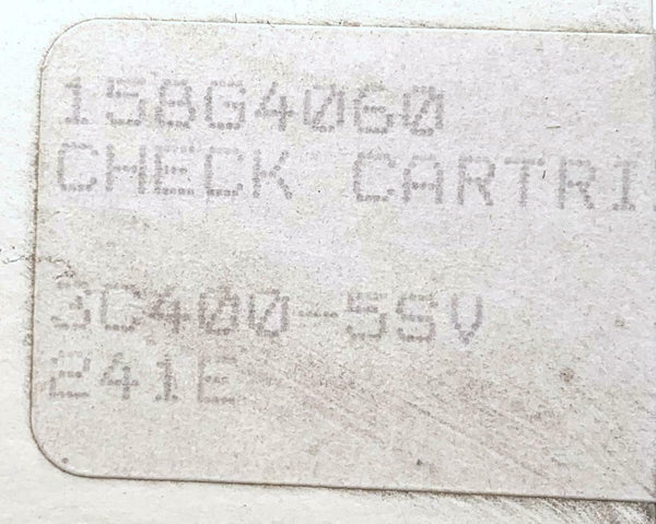 Sauer Danfoss 3C400-5SV-241E Check Valve 158G4060 (5 Available)