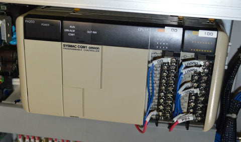 OMRON SYSMAC CQM1 PROGRAMMABLE CONTROLLER IN CUSTOM ENCLOSURE W/ I/O S