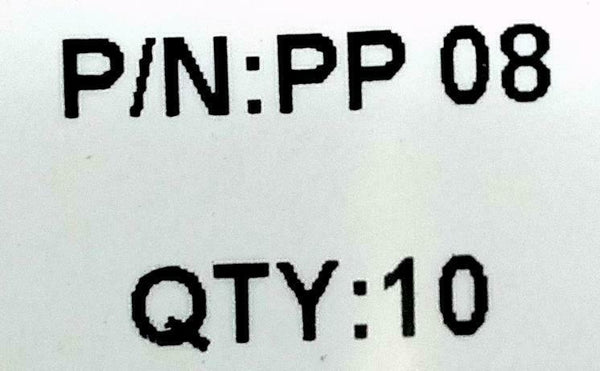 Pack of (10) Conek PP08 Pneumatic Push To Connect Plug Fitting 8mm Tub