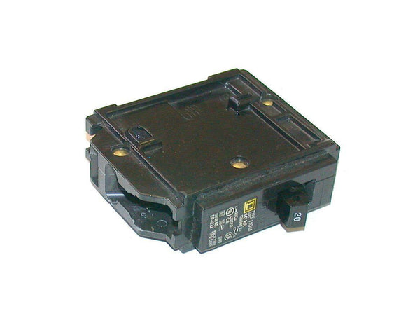 SQUARE D 20 AMP SINGLE-POLE CIRCUIT BREAKER 120/240 VAC MODEL HOM120