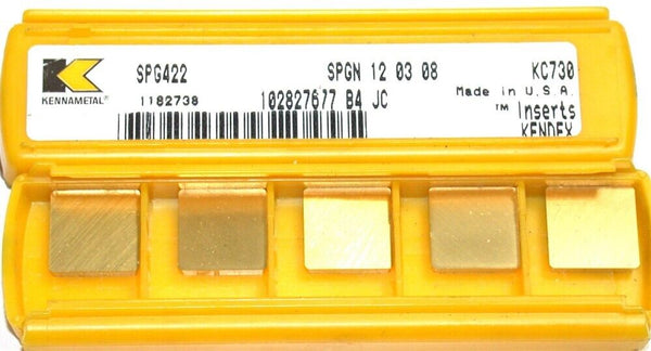 Lot of 5 New Kennametal Kendex Positive Carbide Turning Inserts SPG422 ...