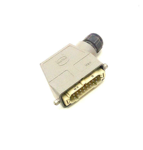 Harting Han 16 E-M Connector Hood W/Male insert 16-Pin 16 Amp 500 VAC