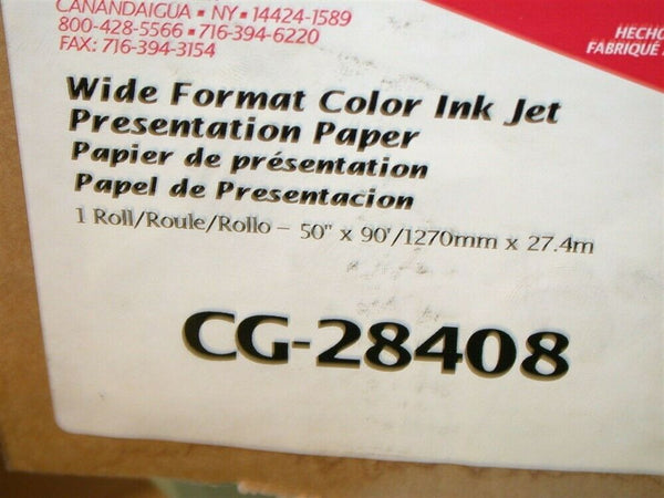LABELON COLOR INK JET PREMIUM WIDE FORMAT PRESENTATION PAPER 50" X 90'