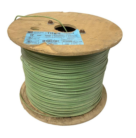 Encore THHN THWN-2 Stranded Copper Wire 12 AWG Green 600V VW-1 ~2130 FT ...