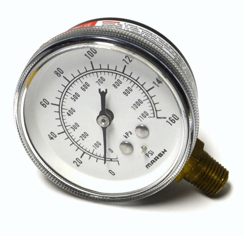 MARSH 0-160 PSI 0-1100 KPA PRESSURE GAUGE 1/4" NPT