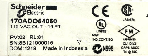 Schneider Electric 170ADO54050 Modicon Momentum Discrete Output Module