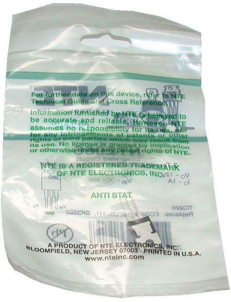 New NTE NTE966 Integrated Circuit 3-Terminal Positive Voltage Regulato ...