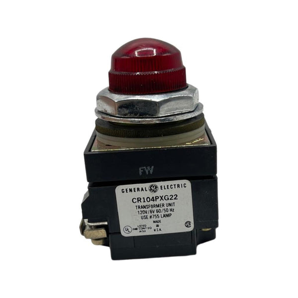 General Electric CR104PLG32R Red Indicating Light CR104PXG22 120V Tran