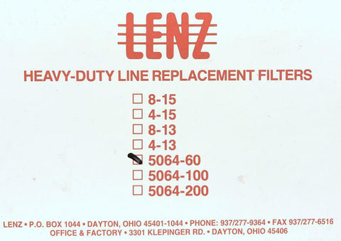Lenz 5064-60 Heavy-Duty Line Replacement Filter (5 Available)