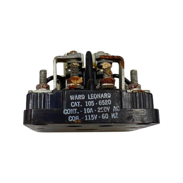 Ward Leonard 105-6520 Electromagnetic Relay 10A 250 VAC 115V 60Hz Coil