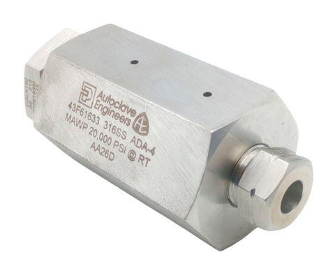 Parker Autoclave Engineers 43F61633 Stainless Steel Female Coupling 3/