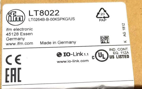IFM LT8022 Electronic Level & Temperature Sensor 264 MM 18-30 VDC